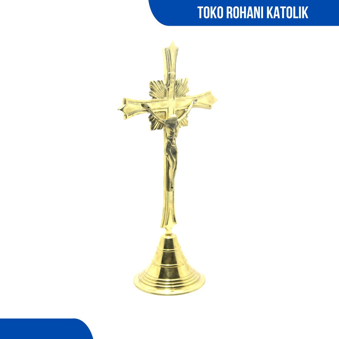 SALIB ALTAR KATOLIK 29-32 CM / SALIB MEJA / SALIB DUDUK / SALIB KATOLIK ...