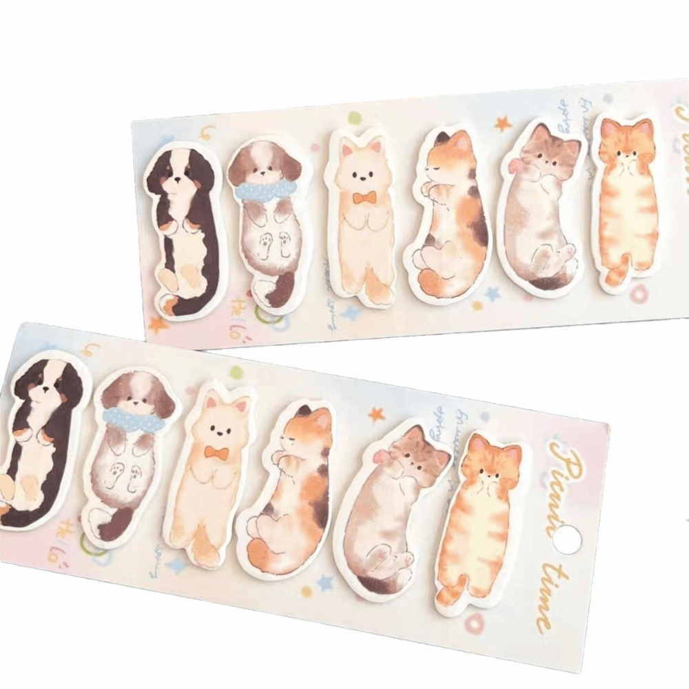 New Cartoon Animal Sticky Notes Note Mark Planner Organization Cat ...
