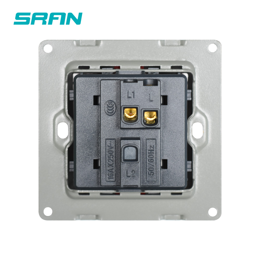 【TailWorld】SRAN wall light switch,1gang 1/2way 16A 250V flame retardant PC panel 86mm*86mm ...