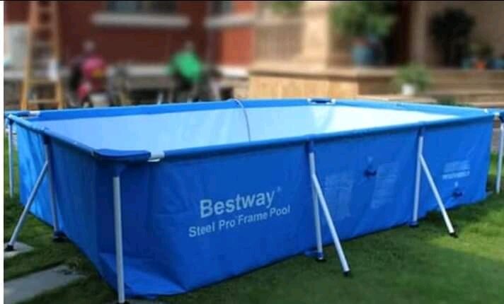 Bestway Steel Pro Rectangular Folding Pool Swimming Pool Adult Swimming ...