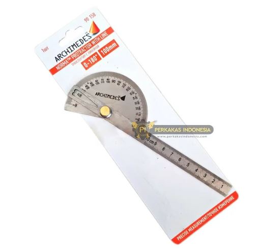 Penggaris Busur Protractor Stainless 10 CM Alat Garisan Pengukur Ukuran ...