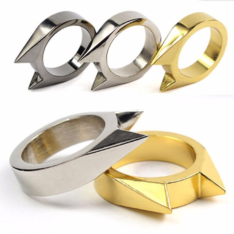 Women Metal Ring Man Multifunctional Safe Finger Rings Jewelry Cat Ear ...