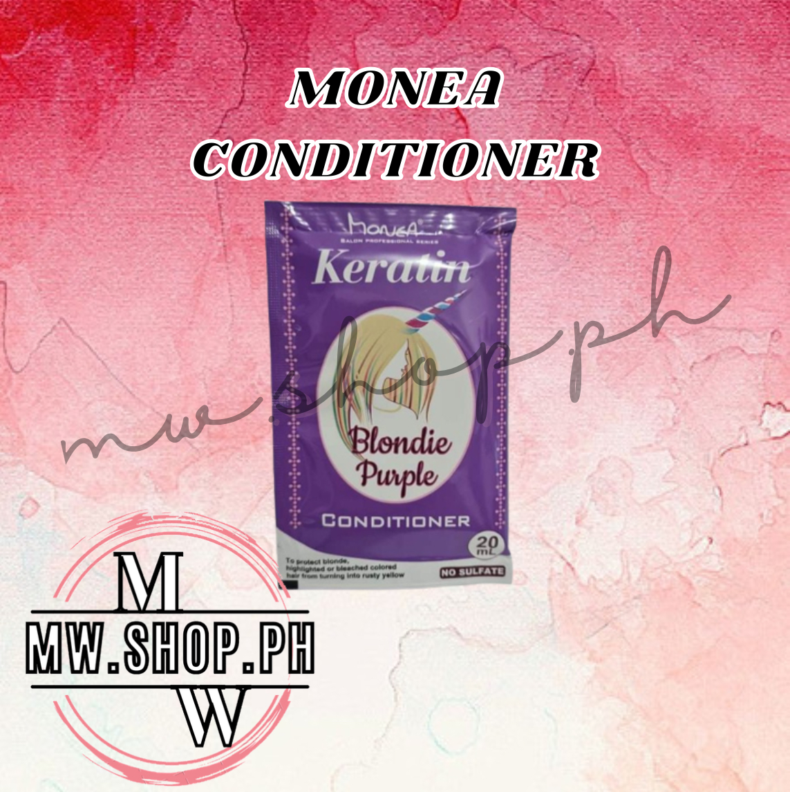 MONEA KERATIN PURPLE SHAMPOO 20ml AND CONDITONER SACHET 20ml | Lazada PH