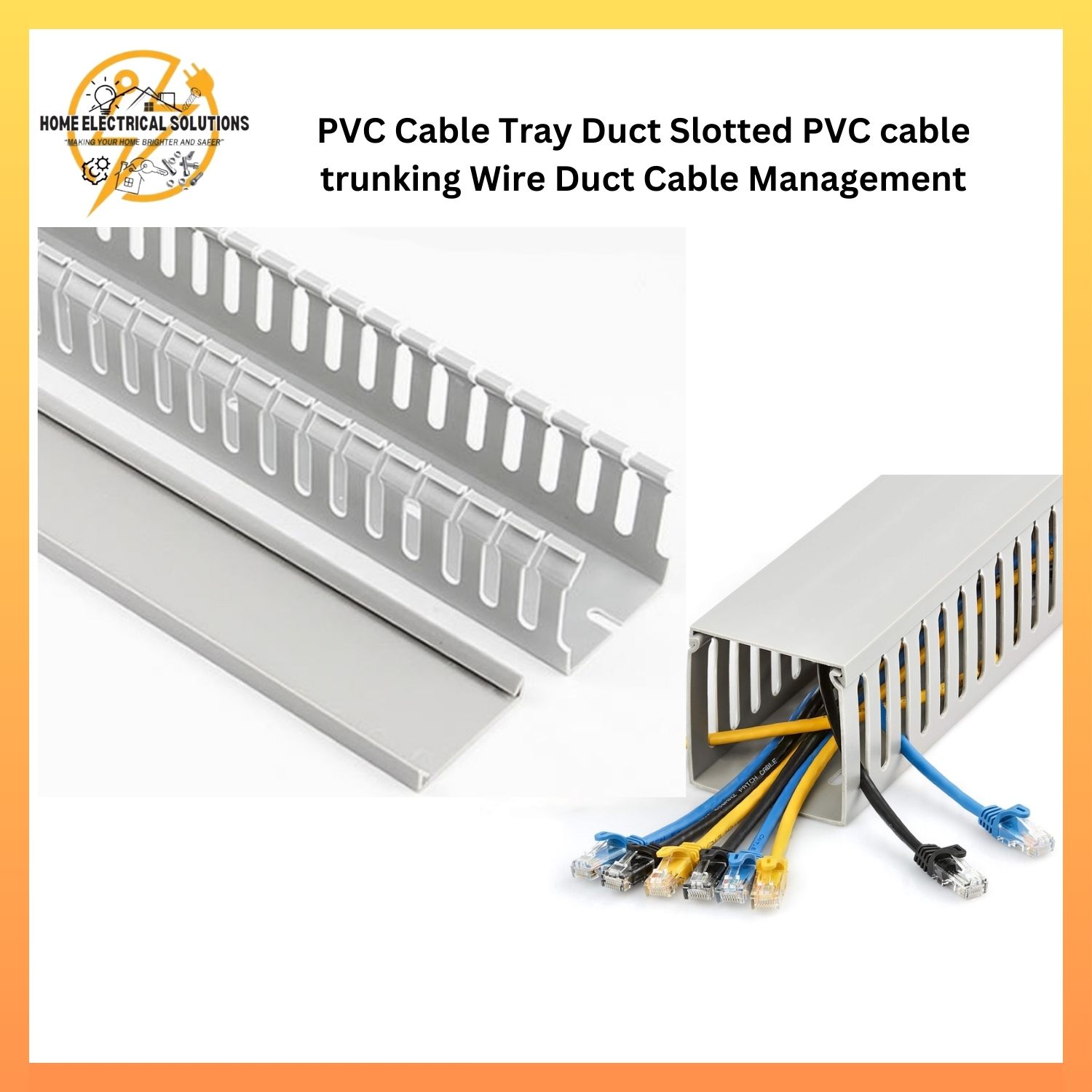 PVC CABLE TRAY DUCT SLOTTED- PVC cable turning Wire Duct Cable ...