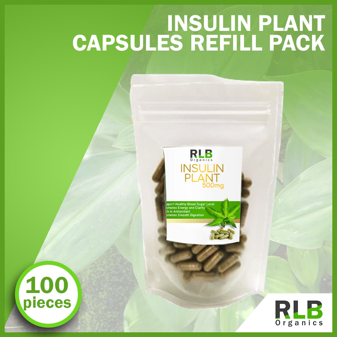 Pure Organic Natural Insulin Plant Capsules Refill Pack (100 Capsules ...