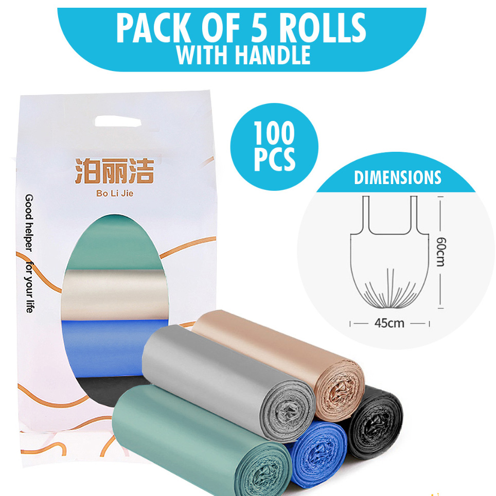 Bo Li Jie 120pcs/6Roll/Pack 45x55cm Premium Garbage Bag Waste Bag Trash ...
