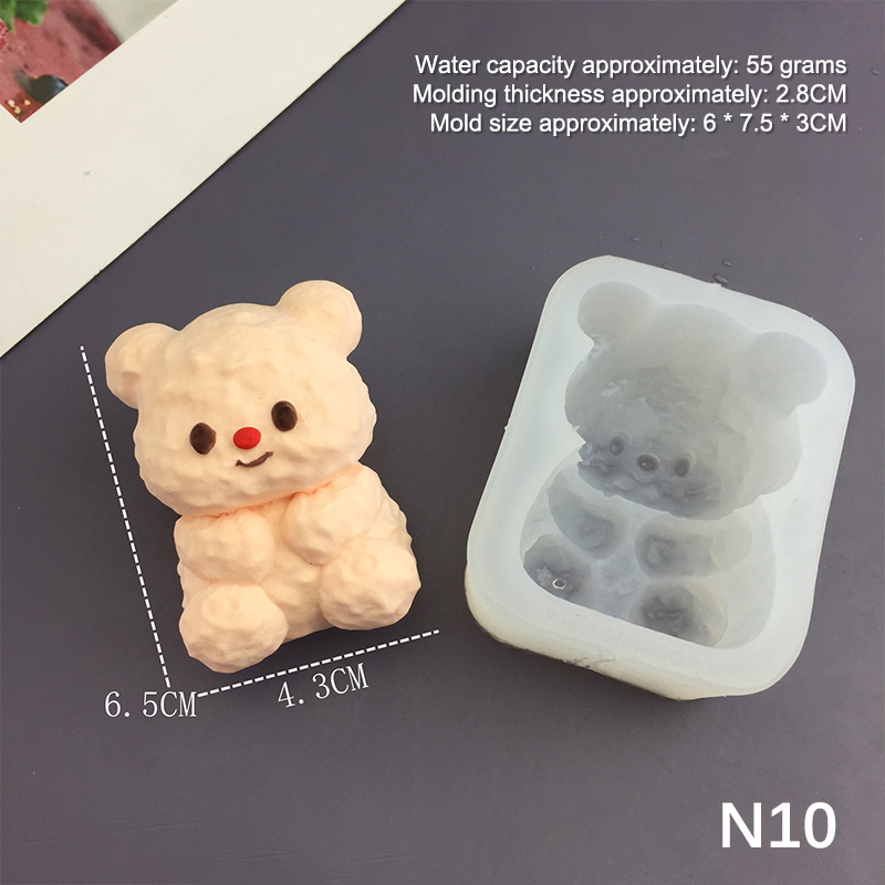 Cartoon Animal Bunny Kitten Silicone Mold For Baking Egg Bites Muffin ...