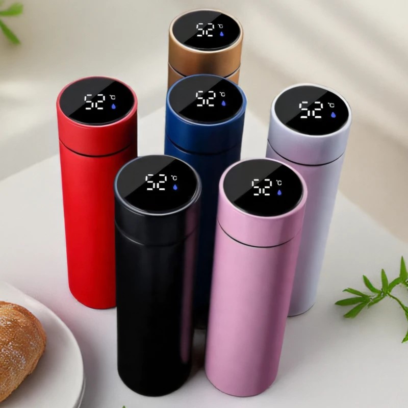 500ml Smart Stainless Steel Thermos: LED Digital Temperature Display ...