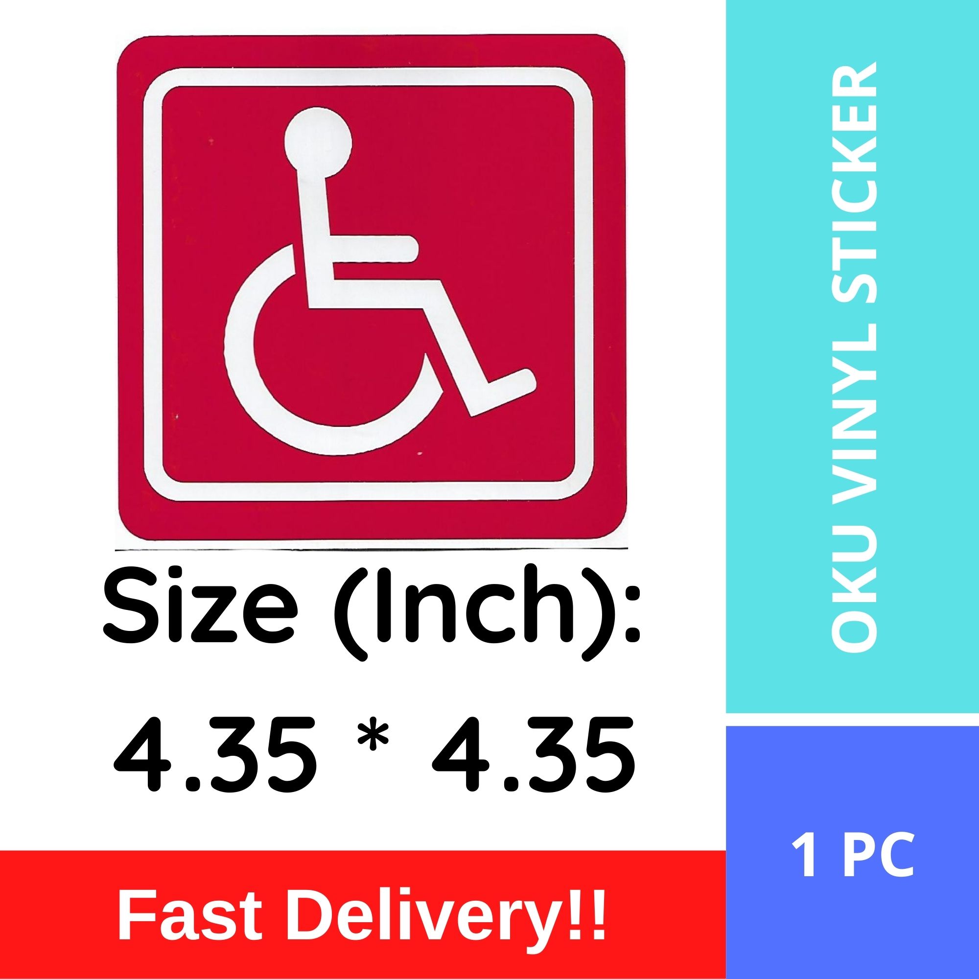 OKU Vinyl Sticker/ Disabled Vinyl Sticker for Car and Motorcycle Use ...