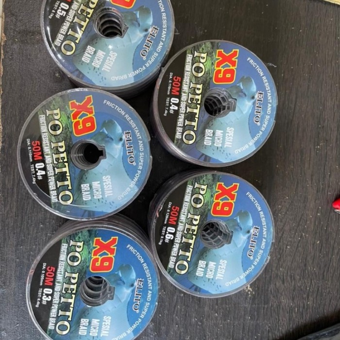 SENAR PANCING BRAID PE ELITO PETTO X9 50 METER UKURAN MICRO | Lazada ...