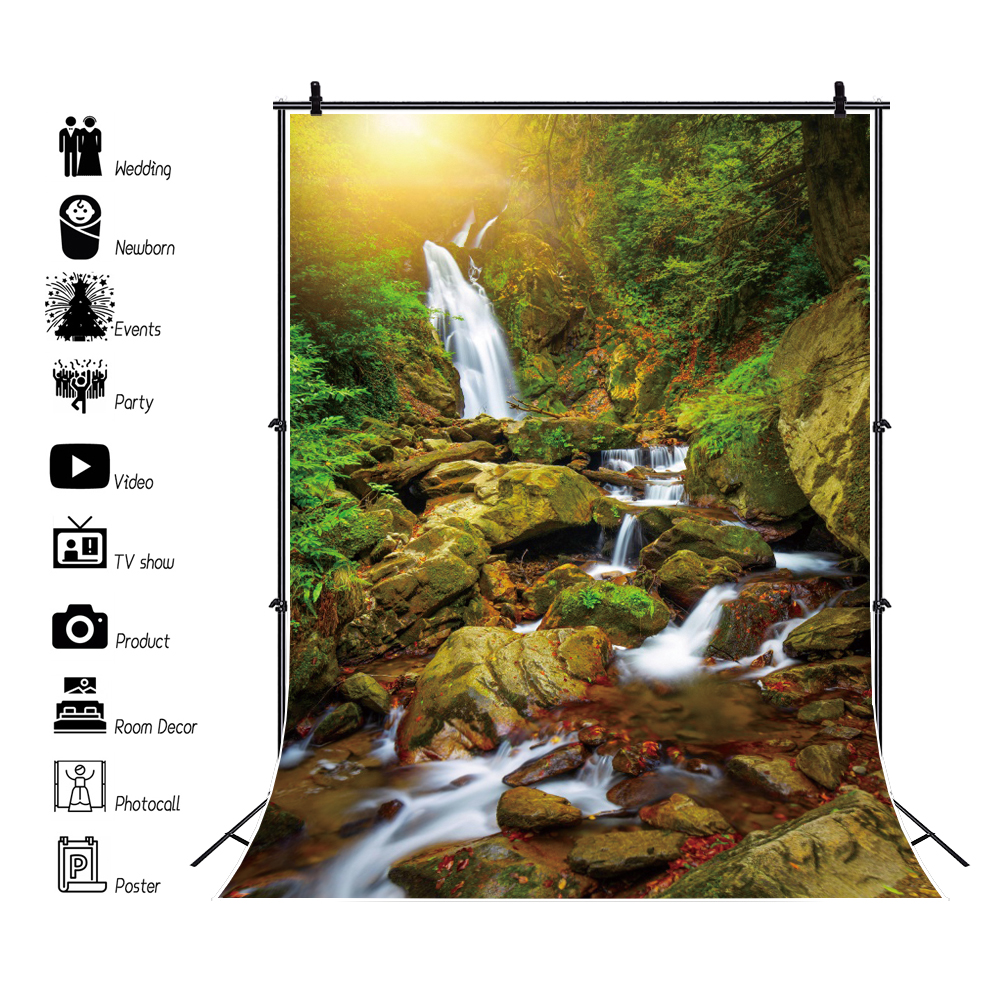 Spring Natural Scenery Backdrop Green Forest Trees Photography ...