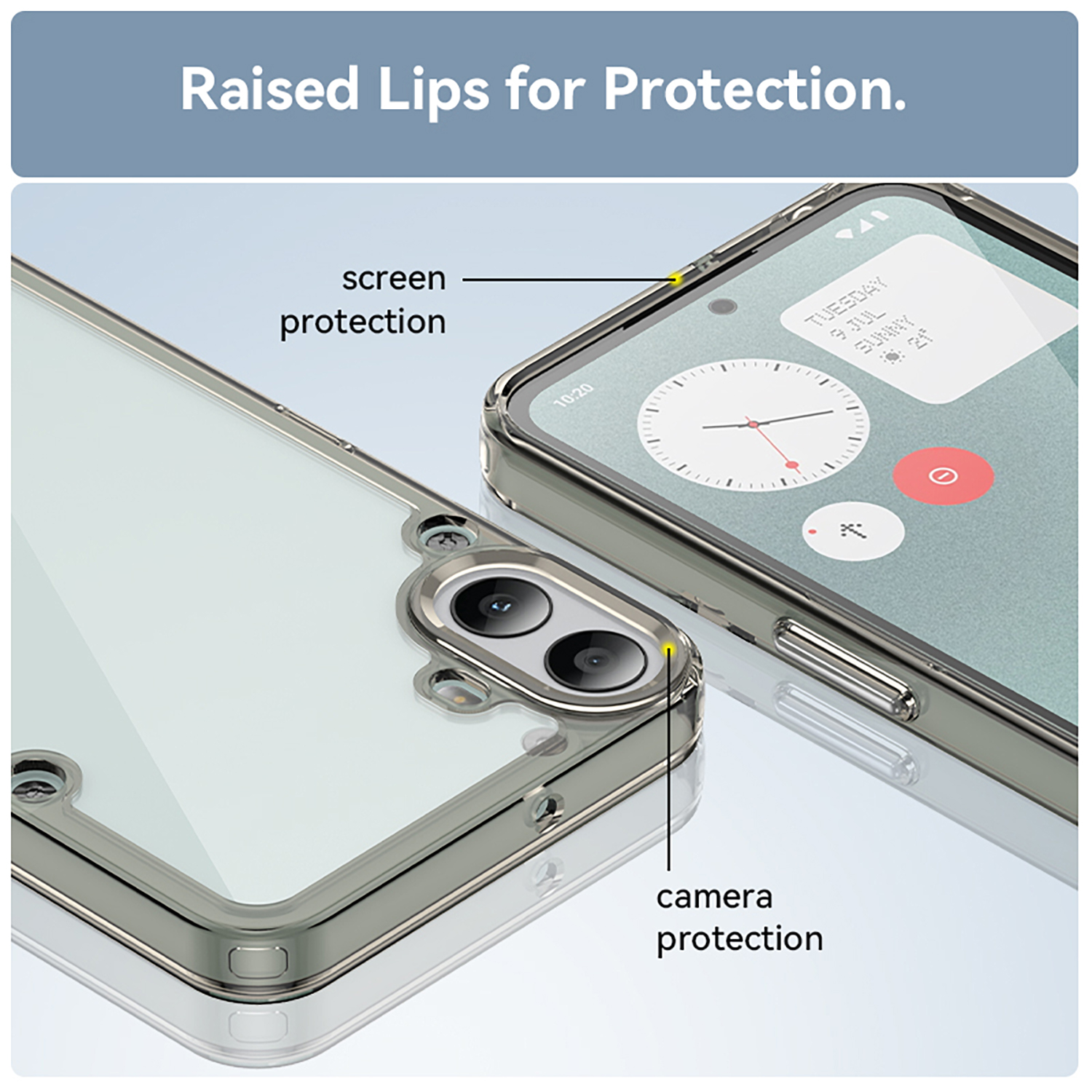 Nothing CMF Phone 1 Case, Clear Designed Shockproof Phone Case, Bumper ...