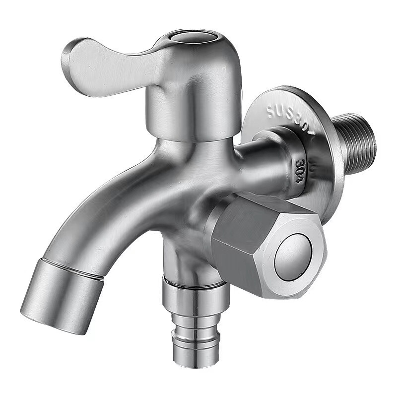 304 Stainless Steel Double Tap Multifunctional Stainless Steel Tap Two ...
