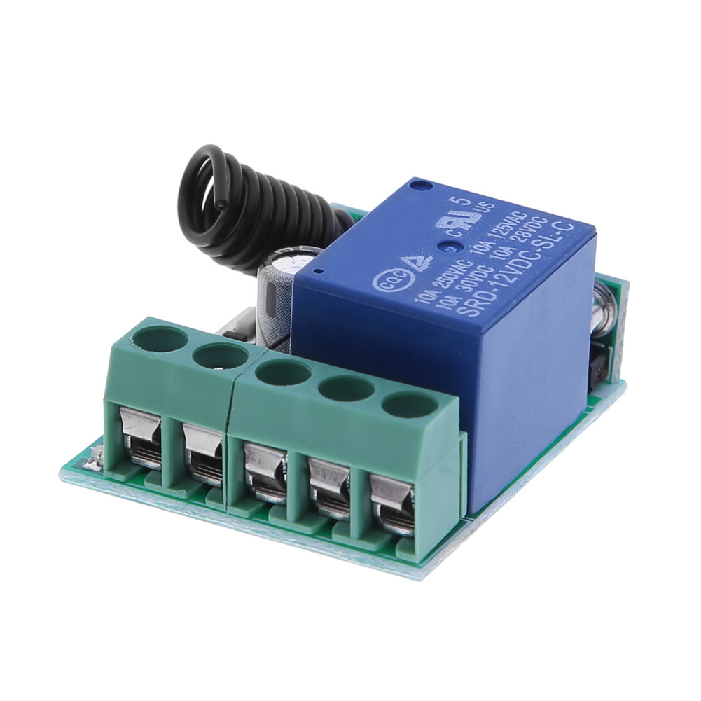 Dc 12v 433mhz Remote Control Switch Relay Module 1ch Rf Car Key Garage ...