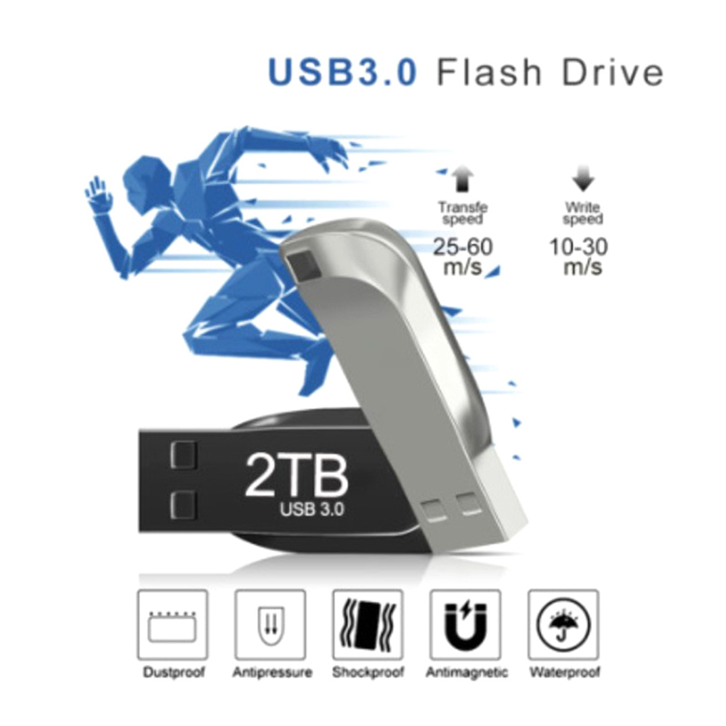 2TB Metal Usb 3.0 Pen Drive 2TB Usb Flash Drives 1TB High Speed ...
