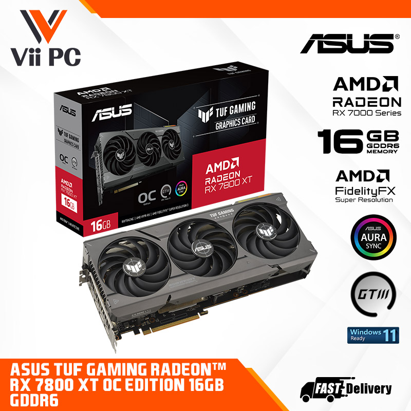 ASUS TUF Gaming Radeon RX 7800 XT OC Edition 16GB GDDR6 optimized ...