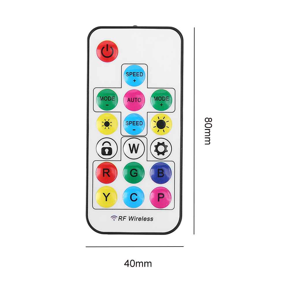 5v Rf Wireless Remote Control Powered 2.4g Rgb Led Controller 17 Keys ...