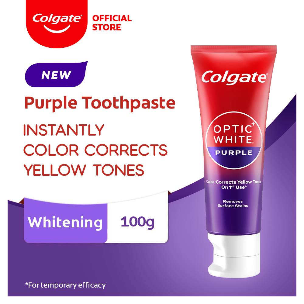 Colgate Optic White Purple Toothpaste - Whitening Toothpaste, 100g ...