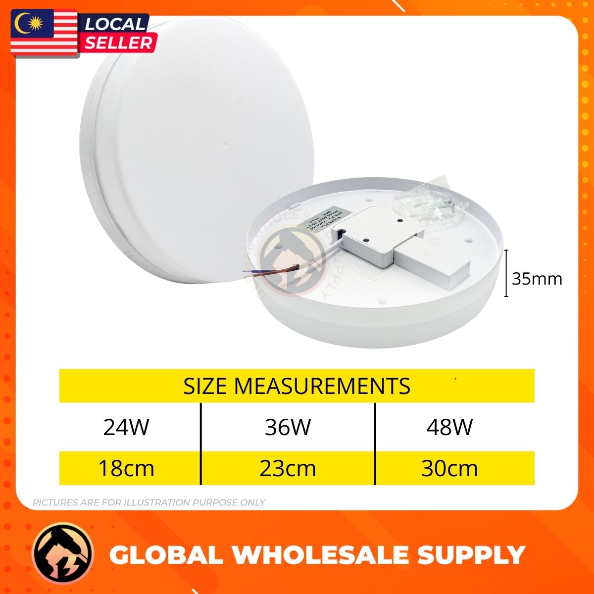 Surface Changeable Holder Downlight Lampu Siling Lampu Ruang Tamu ...