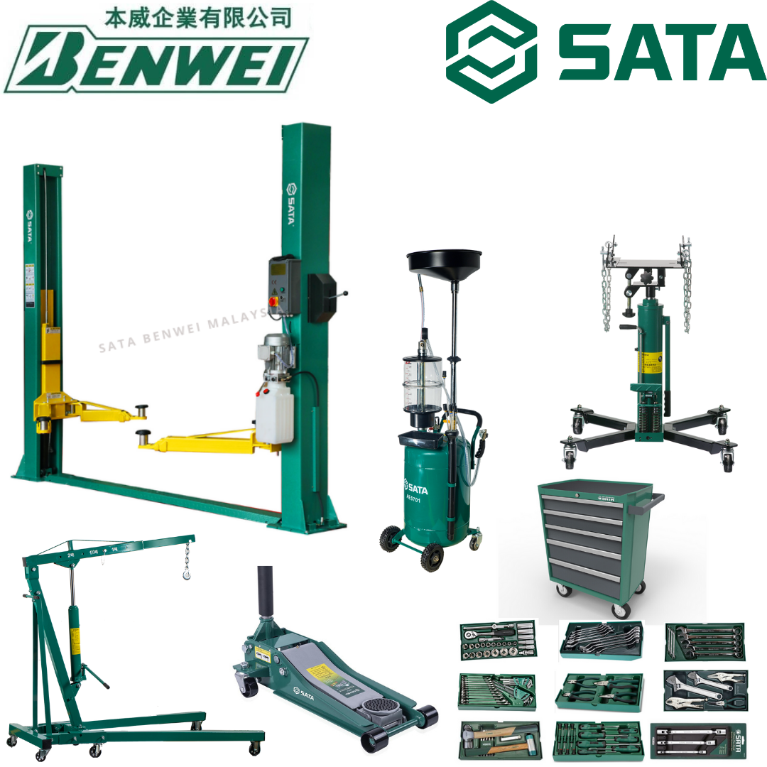 SATA 4T 2 POST LIFT JACK / HOIST LIFT / CAR LIFT JACK / WASTE OIL PUMP ...