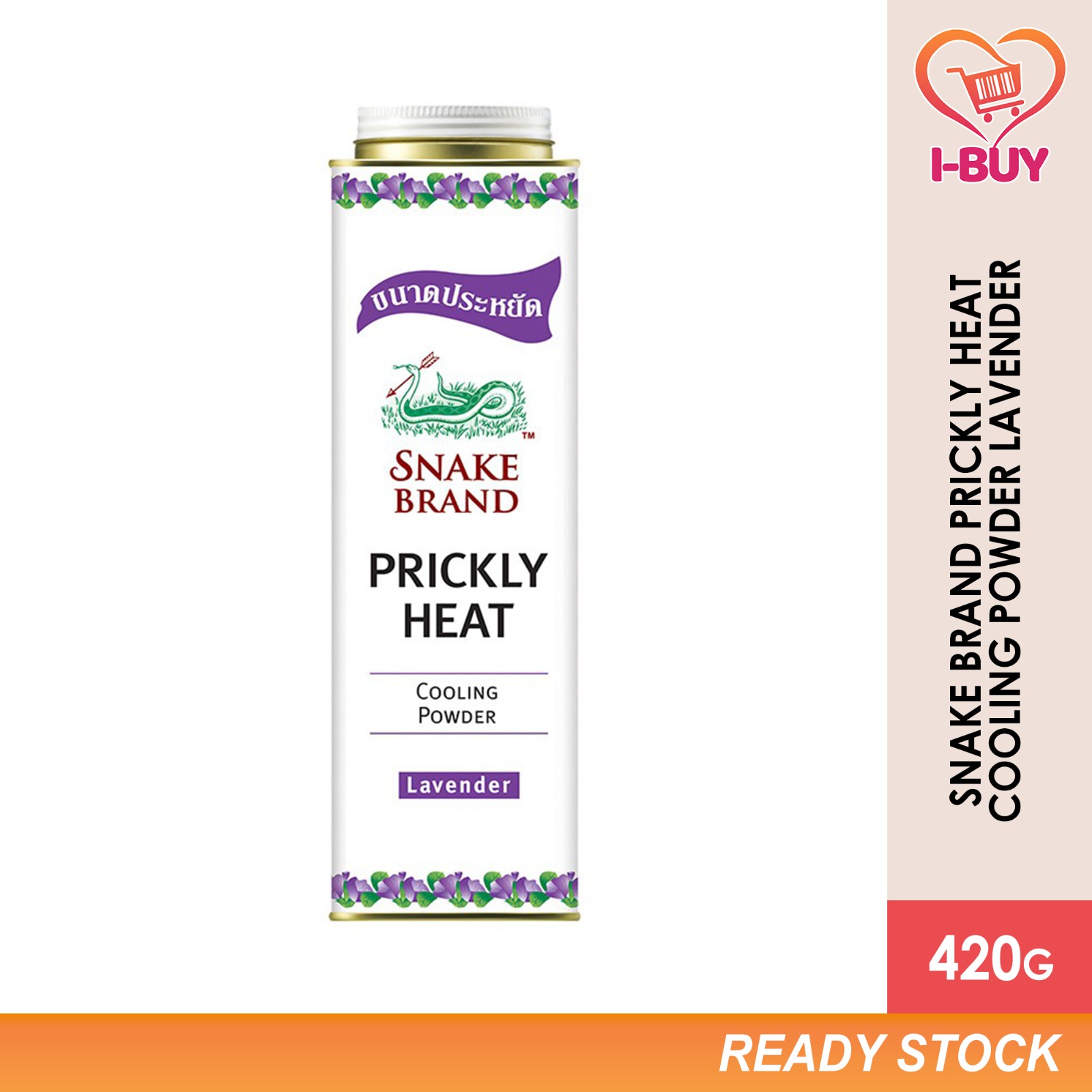 Snake Brand Prickly Heat Lavender Powder 420g (Product of Thailand ...