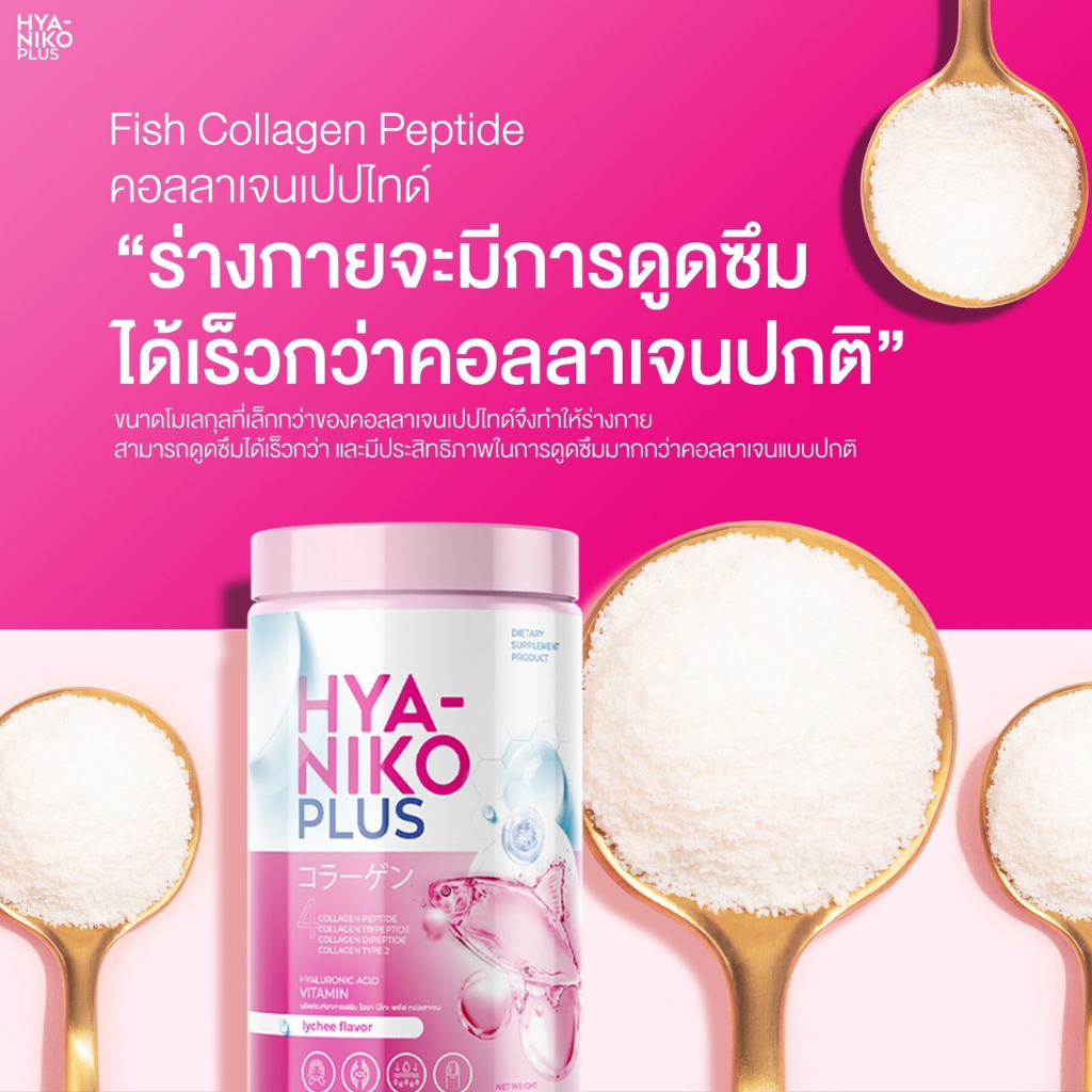 พร้อมส่งทดลอง1กระปุก ไฮยานิโกะ พลัส คอลลาเจน HYA NIKO PLUS ไฮยากลูต้า ...
