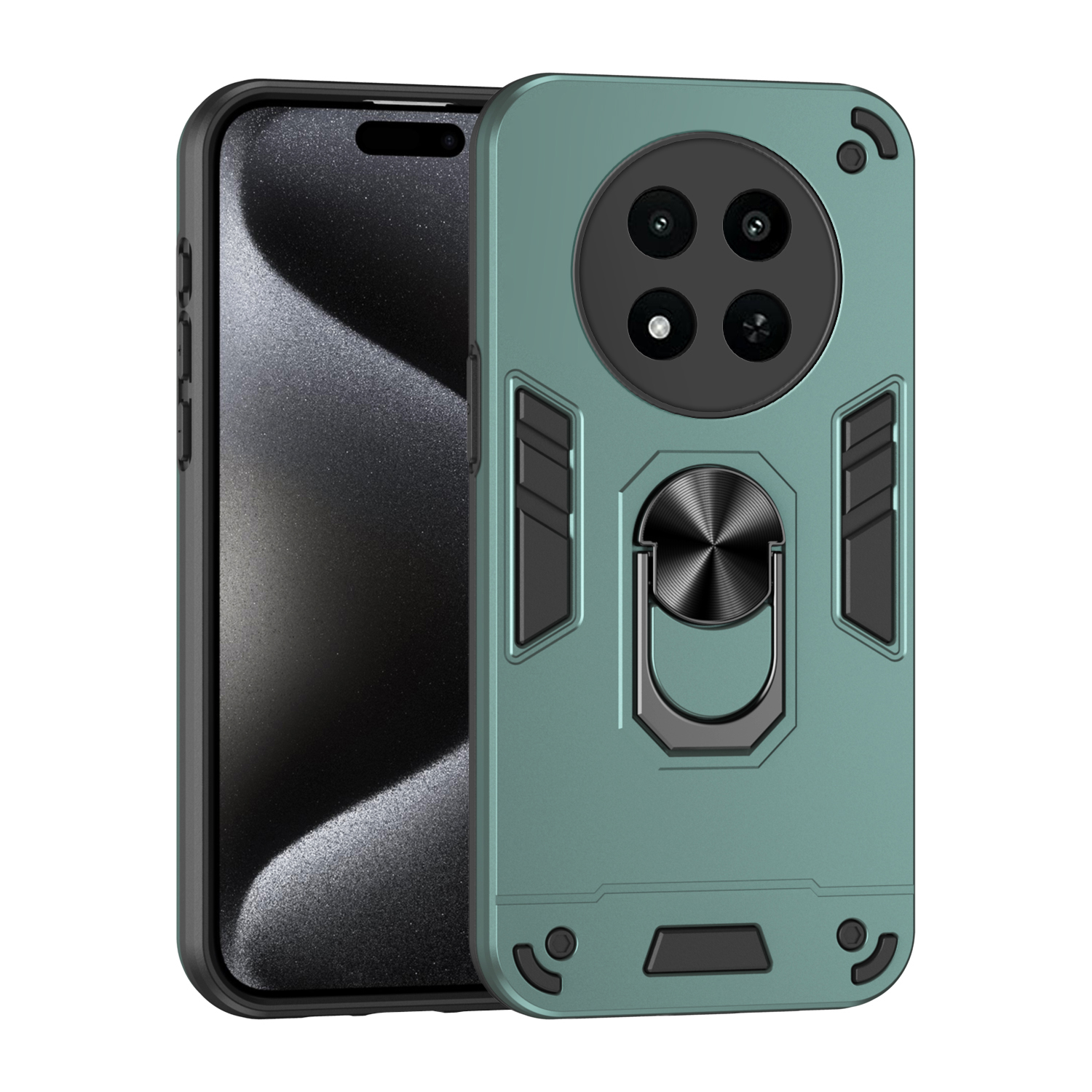 Phone case For itel RS4 Back cover Shockproof Armor Stand with Holder ...