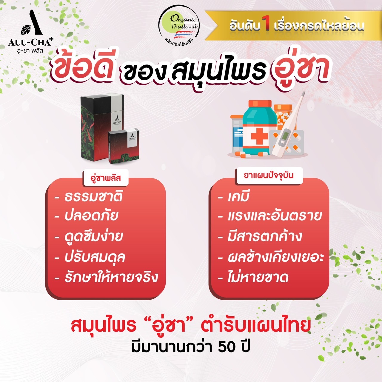Auu-Cha+ อู่ชาพลัส สมุนไพรแก้กรดไหลย้อน สมุนไพรกรดไหลย้อน สมุนไพรบรรเทา ...
