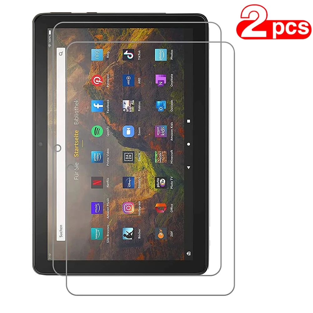 Fashion 2Pcs Tablet Tempered Glass Screen Protector Cover for Amazon ...