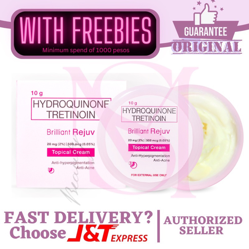 ORIGINAL Brilliant Skin TOPICAL CREAM 10g Hydroquinone + Tretinoin ...