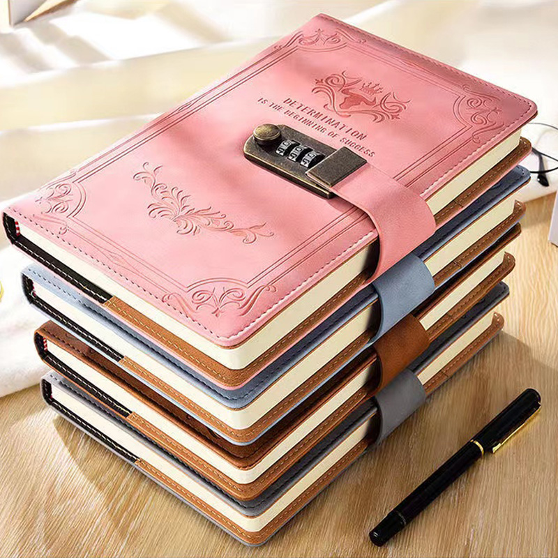 【GlowBound】Diary Thickened Creative Hand Ledger 200 Pages A5 Retro Book ...