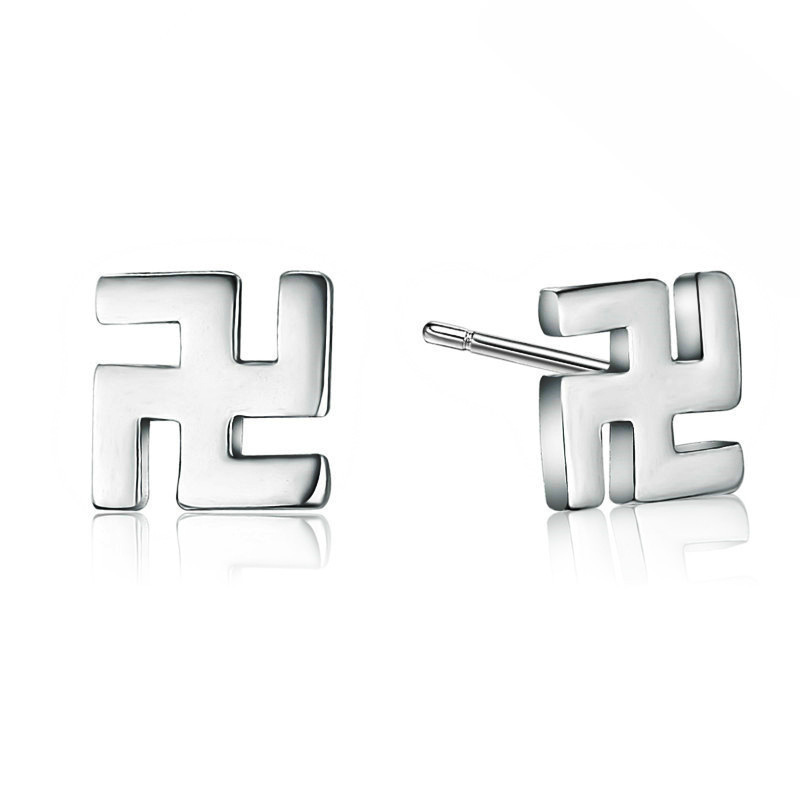 【Mega Sale】Korean Style Fashionable Men's Cross Geometric Earrings ...