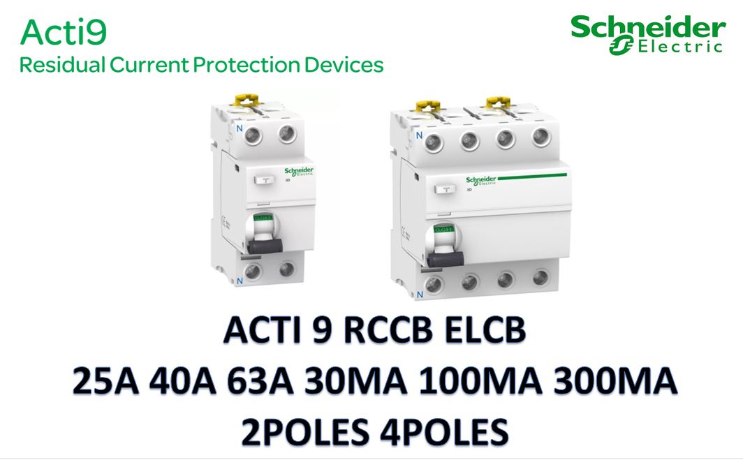 SCHNEIDER RCCB ELCB ACTI9 A9R71240 / A9R74463 /A9R74225 / A9R71263 / A9R71225 | Lazada