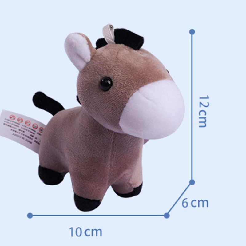 1Pc Lovely Cartoon Animal Brown Horse Alpaca Donkey Giraffe Zebra Soft ...