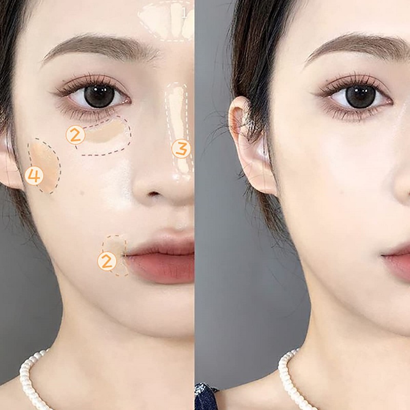 3 Colors Concealer Moisturizing Full Coverage Acne Spot Dark Circles ...