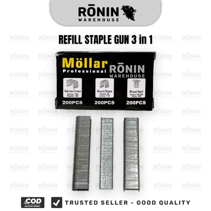 Isi Staples 3in1 Rill Hekter Staple Gun Tacker Stapler 3 Way MOLLAR ...