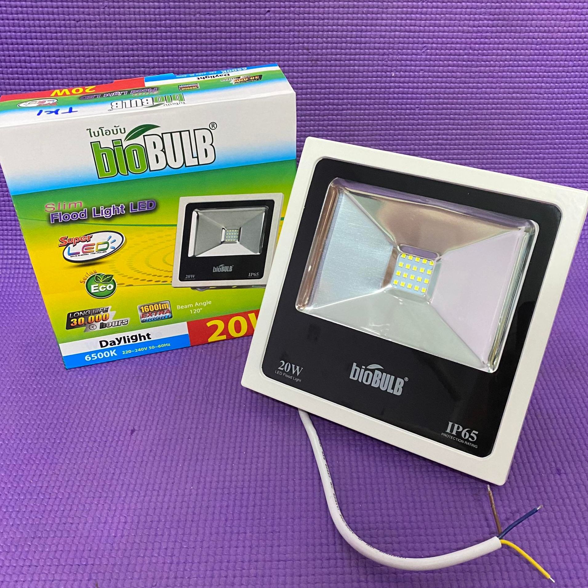 bioBULB โคมสปอร์ตไลท์ LED 20W 220-240V 50-60Hz แสงเดย์ไลท์ 6500 เคลวิน ...