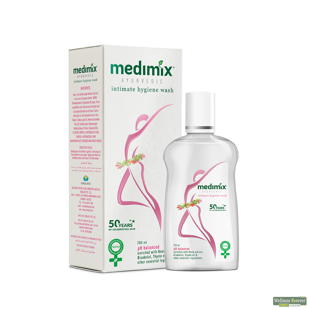 Medimix Ayurvedic Intimate Hygiene Wash, 200ml pH Balanced, Enriched ...