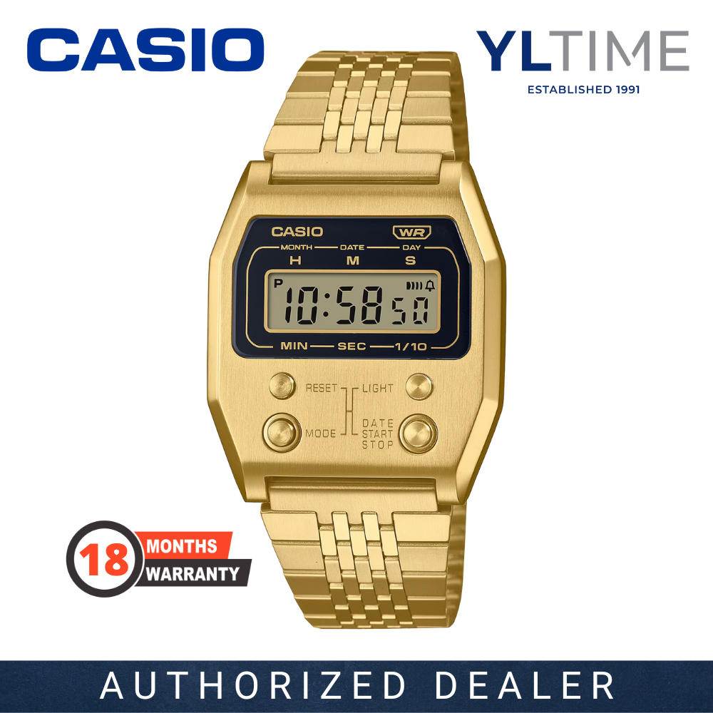 [MARCO Warranty] Casio Gent A1100G-5 Vintage 1970s Revival Front-Button ...