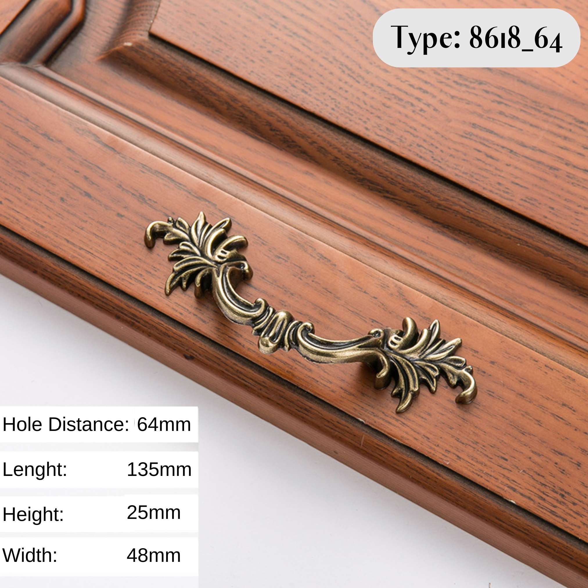 KOKOMI Tarikan Laci Lemari Vintage Freya Klasik Tarikan Antik Gagang ...