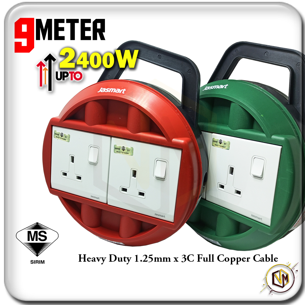 Round Extension Bulat Plug Wire Trailing Socket 2 Gang 5 Meter 1.25mm x ...