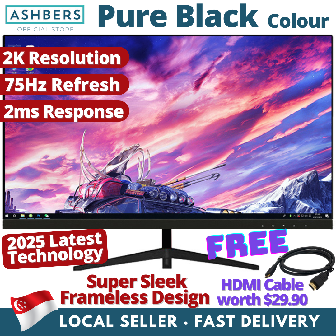 PROMO 32 inch Ultra-Thin Flat Monitor Screen, LED Computer Gaming ...