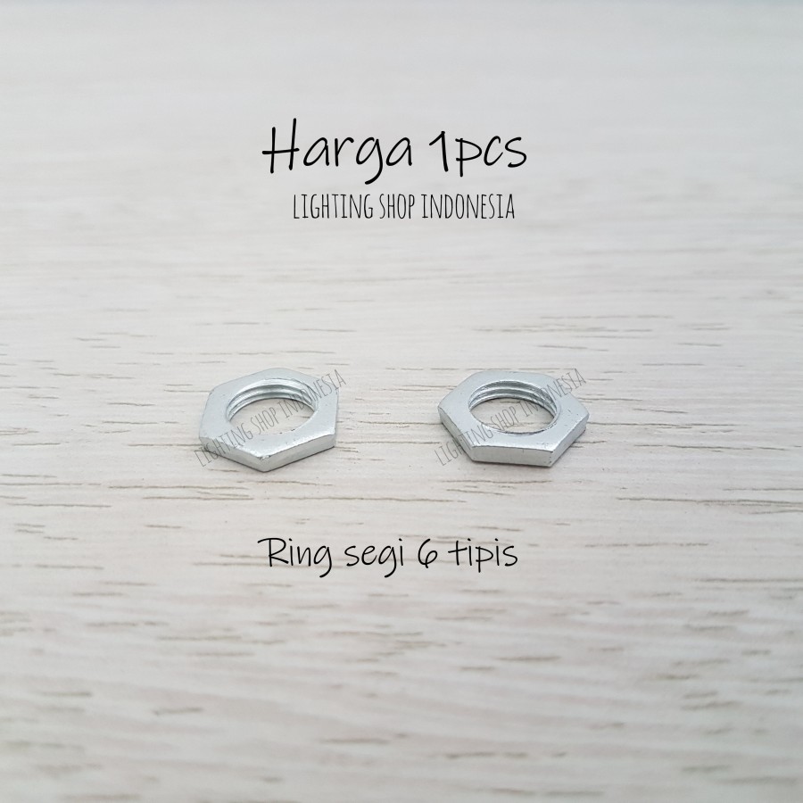 Mur hex nut ring segi6 tipis segi enam 8 mm segi 6 1 buah | Lazada ...