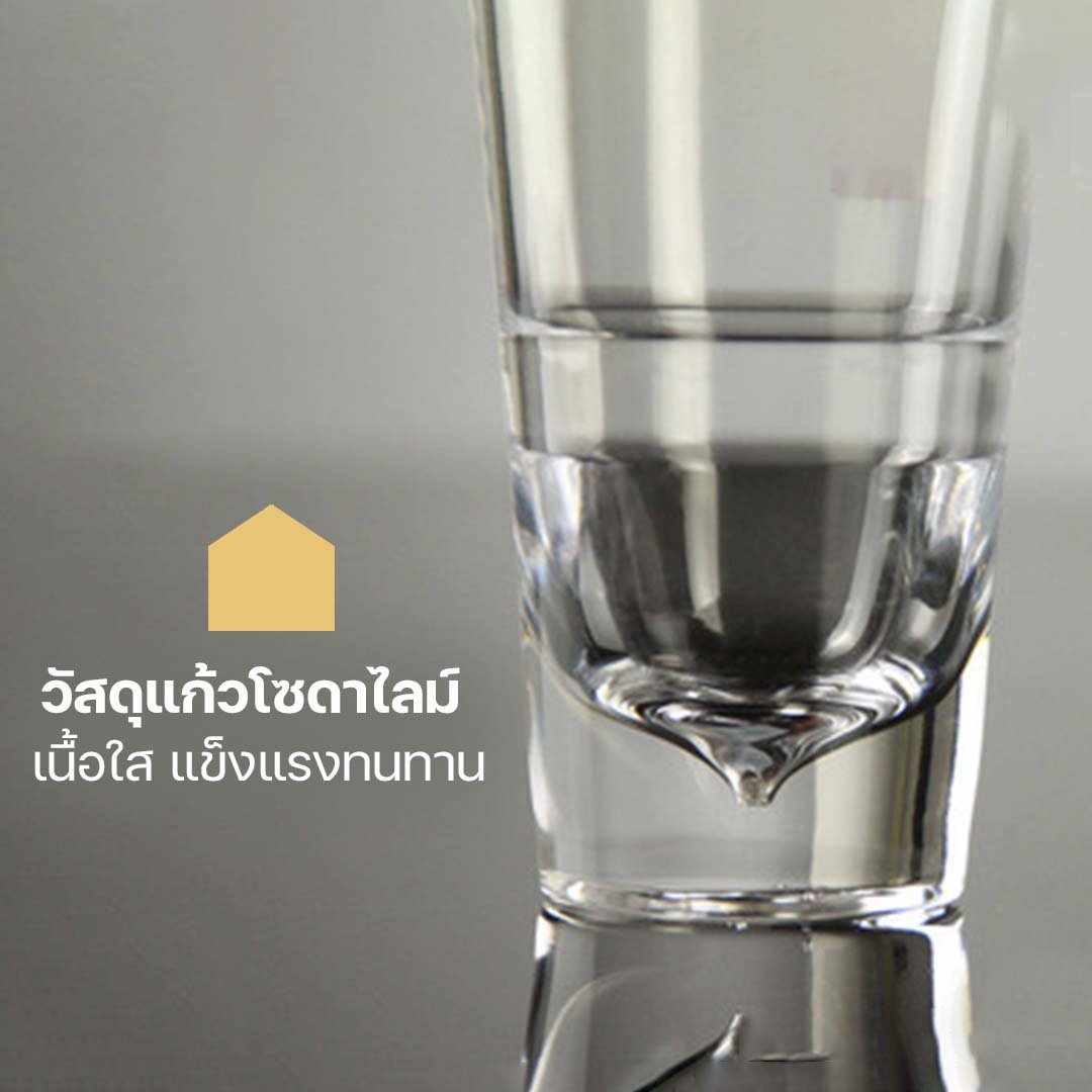 [แพ็ค 1,12] Luckyglass x HomeHuk แก้วช็อต เนื้อใส ความจุ 1.4, 1.5, 2 oz มีให้เลือก 4 แบบ แก้ว ...