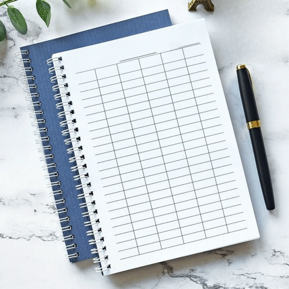 Attendance Book Sturdy Cover Spiral Bound Notebook Universal Line Pages ...