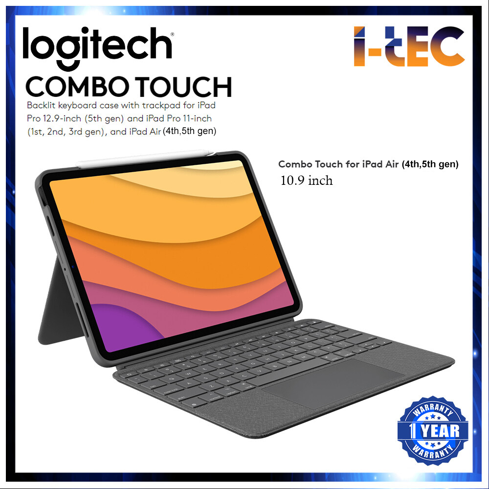 Logitech COMBO TOUCH Backlit keyboard case with trackpad for iPad 10.9 ...