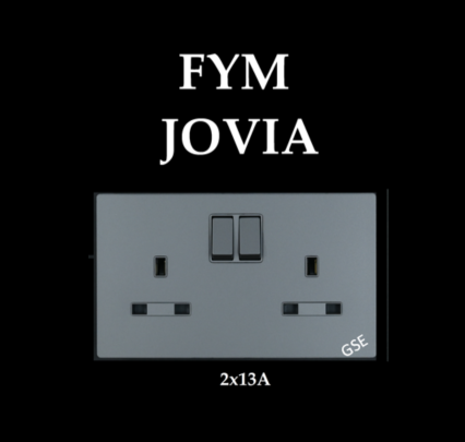 FYM Jovia Space Grey Frameless Bordeless Switch Socket 1G 2G 3G 1Way ...