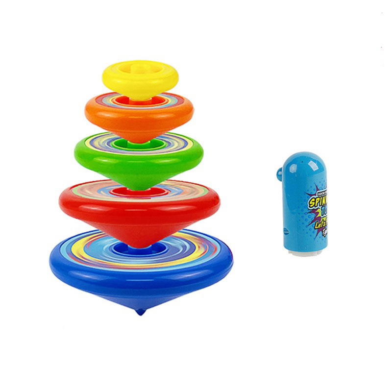 Kids Spinning Top Colorful Multi-layer Rotating Stacking Gyro Toys For ...