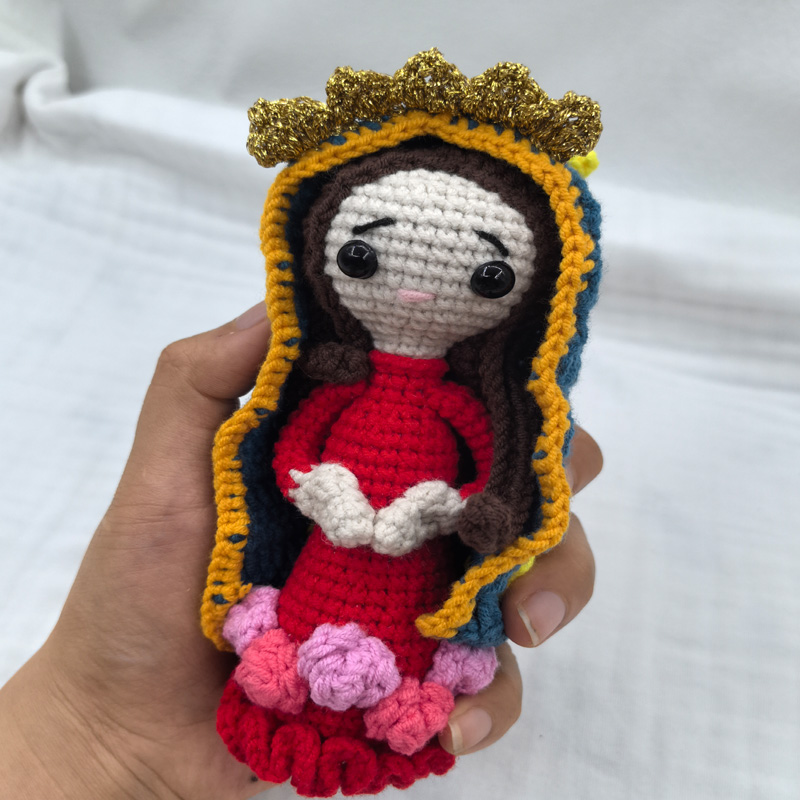 【Yibei Fairy Tale Toy City】Handmade Crochet Virgen Plush Toy Madonna ...