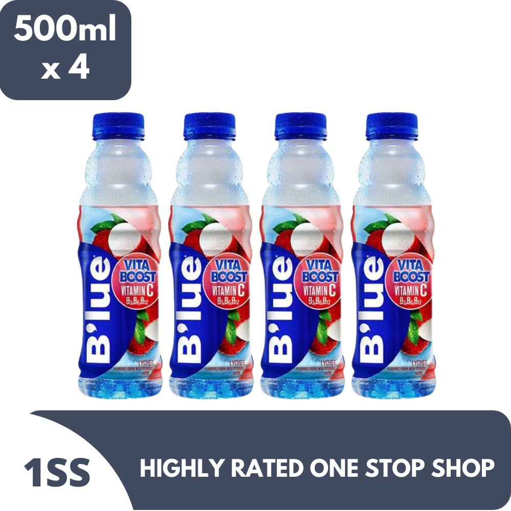B'lue Lychee Flavoured Drink with Vitamins 500ml x 4 | Lazada PH